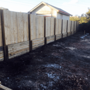 timber-sleeper-with-fence-on-top3 | Premium Pools & Gardens: Pool ...